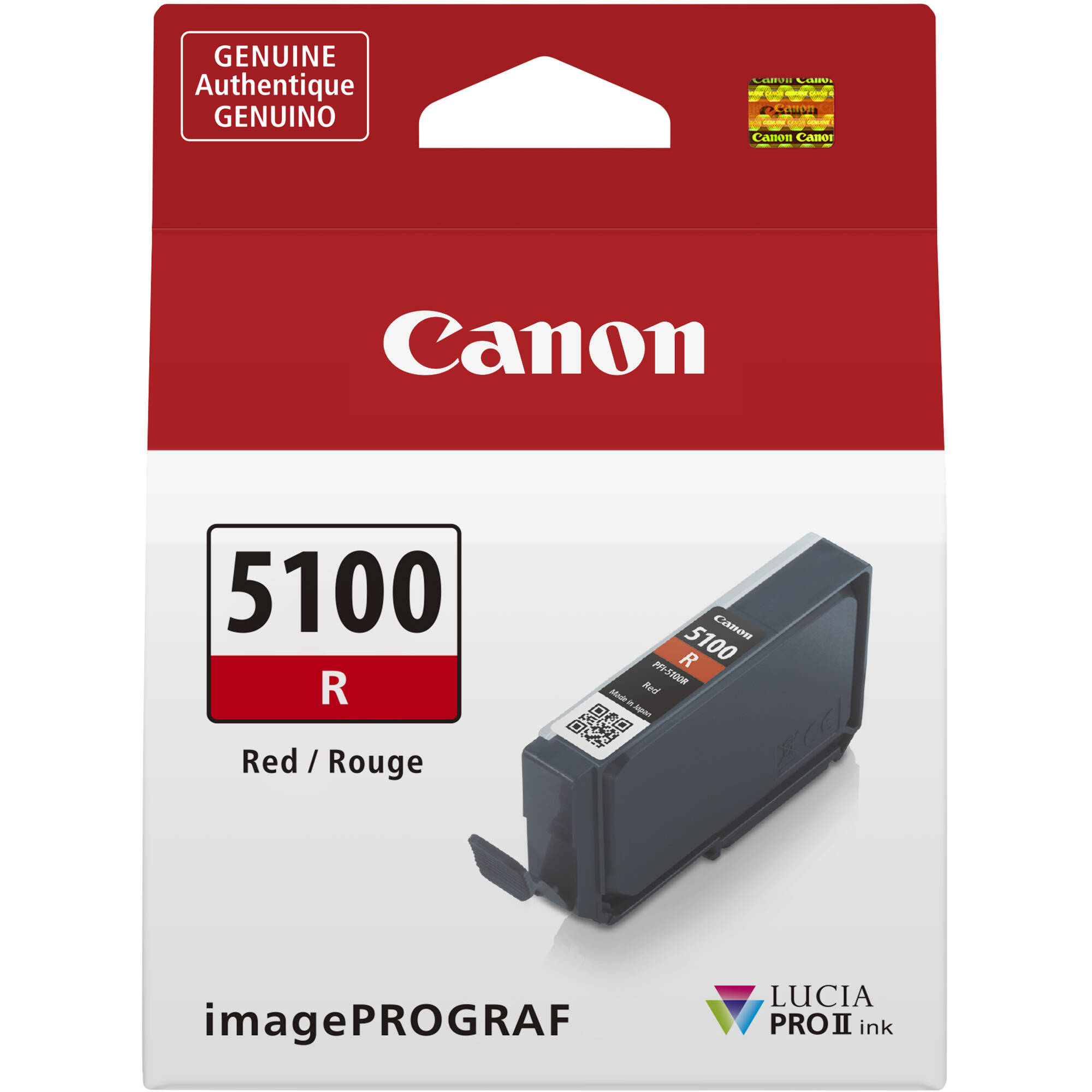 Cartouche d'encre Canon PFI-5100 Rouge – Photo LAPLANTE